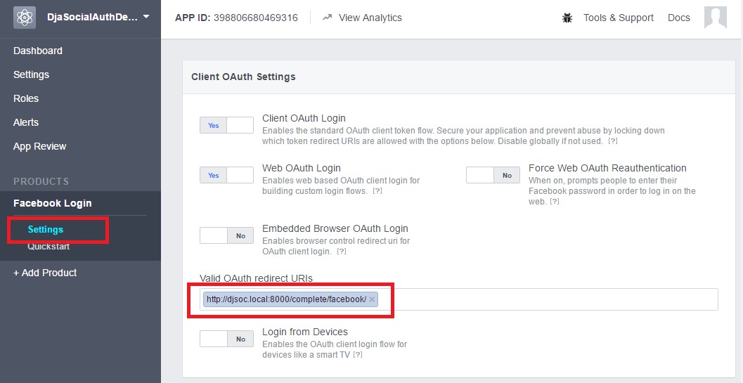 Django social auth demo